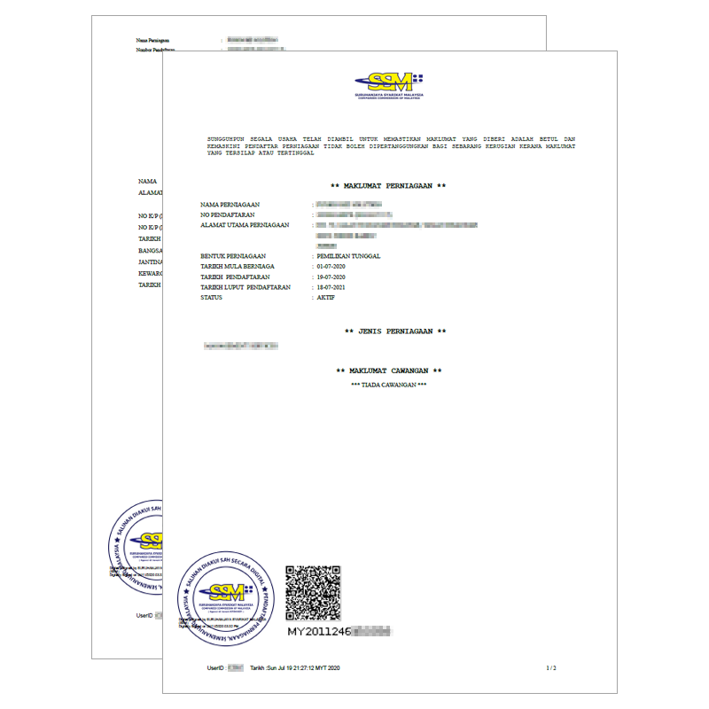 SSM Online - Registration | Renewal | Reprint Business License